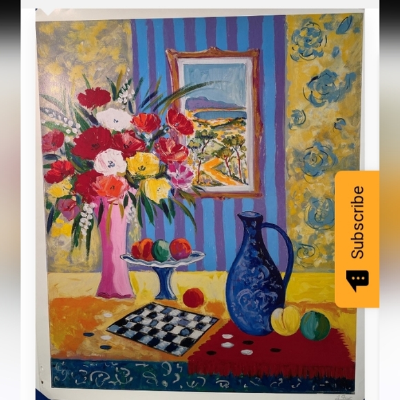 Accents | Picot Jean Claude Le Vase Bleu De Madrid Print | Poshmark